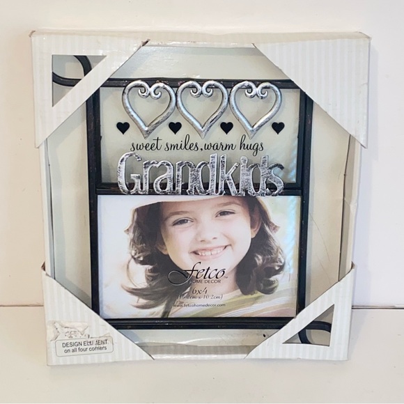 Fetco | Accents | Grandkids 4x6 Photo Picture Frame Black Wrought Iron ...